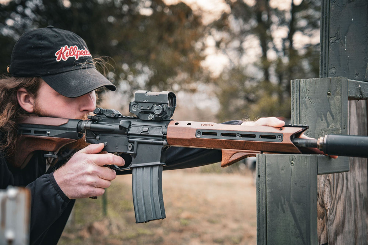 M-LOK™ Angled Grip | American Walnut | WOOX